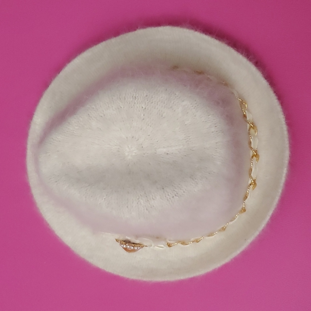 Liz Lisa Fedora Hat Kawaii Bow Chain Cozy Knit - Gem